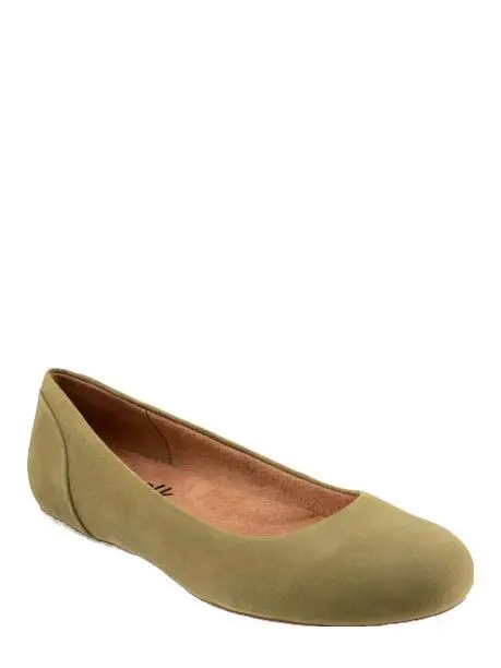 Softwalk Sonoma Flat - Olive Suede