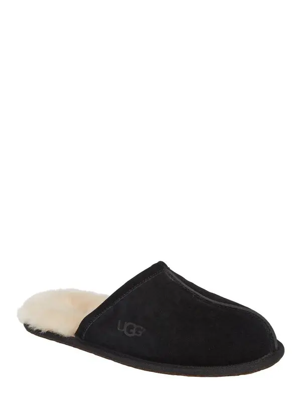 UGG Genuine Shearling Scuff Slipper - Blk
