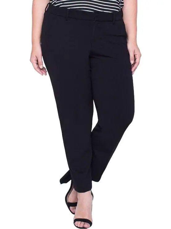 LIVERPOOL Kelsey Ponte Knit Trousers - Black