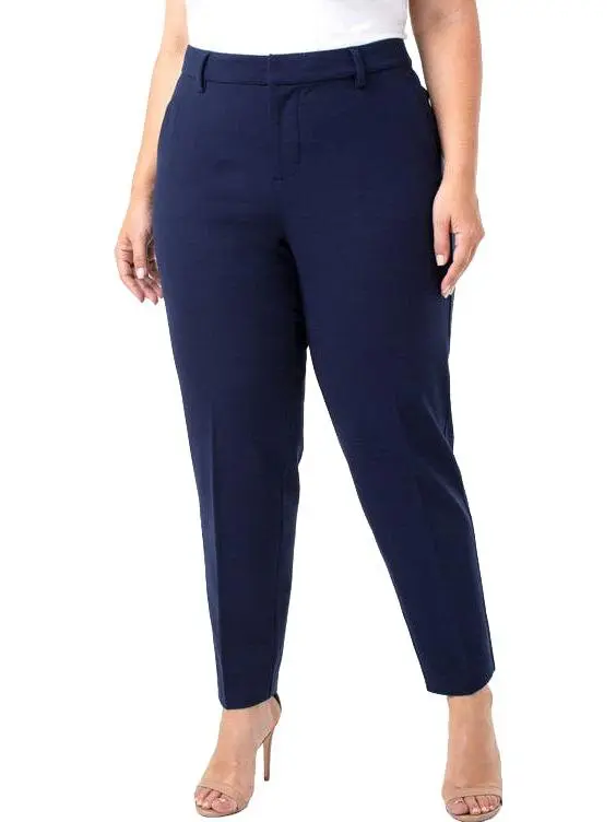 LIVERPOOL Kelsey Ponte Knit Trousers - Cadet Blue