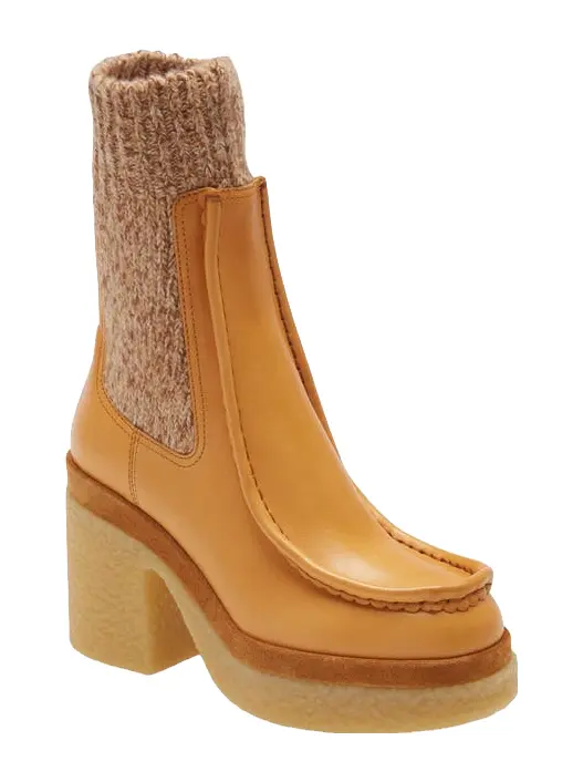 Chloé Jamie Platform Chelsea Boots - Camel
