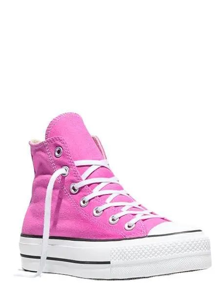 CONVERSE Chuck Taylor All Star Lift High Top Platform Sneakers - Shocking Orchid/white/black