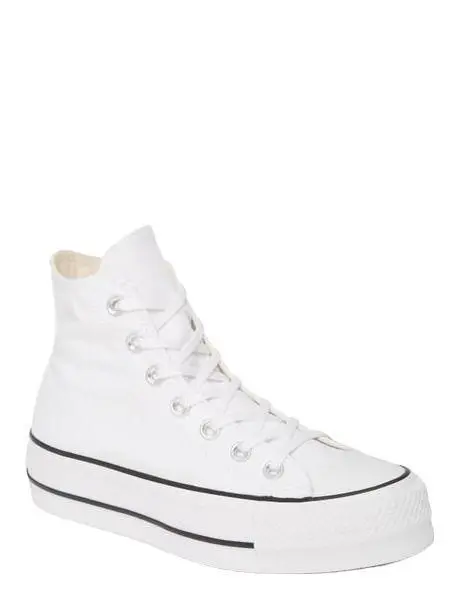 CONVERSE Chuck Taylor All Star Lift High Top Platform Sneakers - White/black/white
