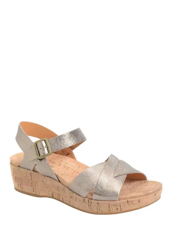 Kork-Ease® Myrna 2.0 Wedge Sandals - Soft Gold Metallic