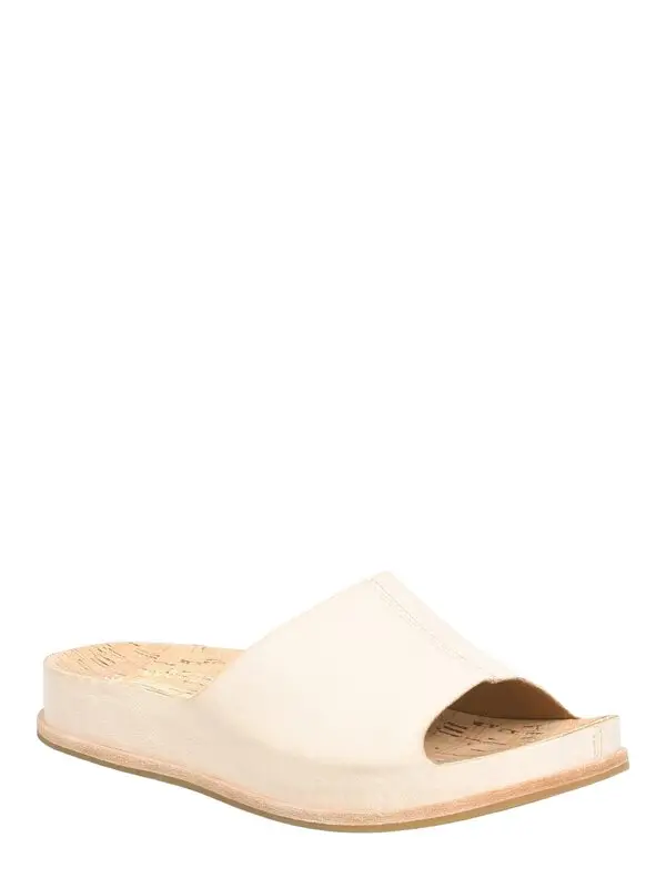 Kork-Ease® Leather Slide Sandal - Natural