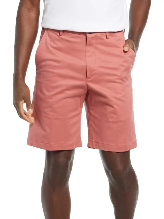 VINTAGE 1946 Classic Flat Front Chino Shorts - Charleston Brick