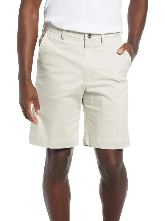 VINTAGE 1946 Classic Flat Front Chino Shorts - Stone