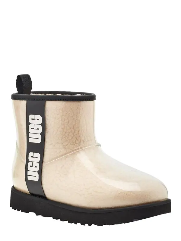 UGG Classic Mini Waterproof Clear Boots - Natural/ Black