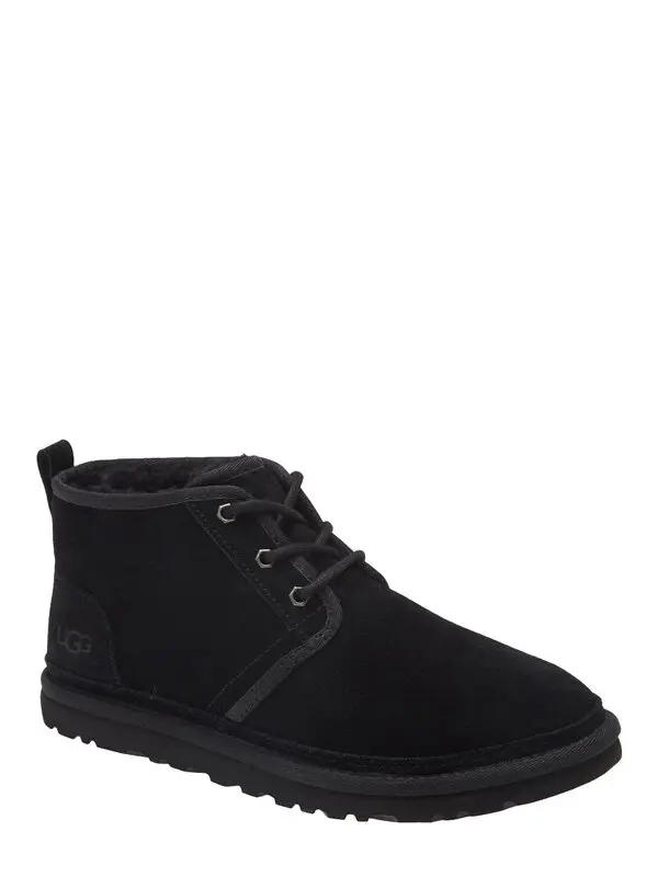 UGG Neumel Lace Up Boot - Black Suede