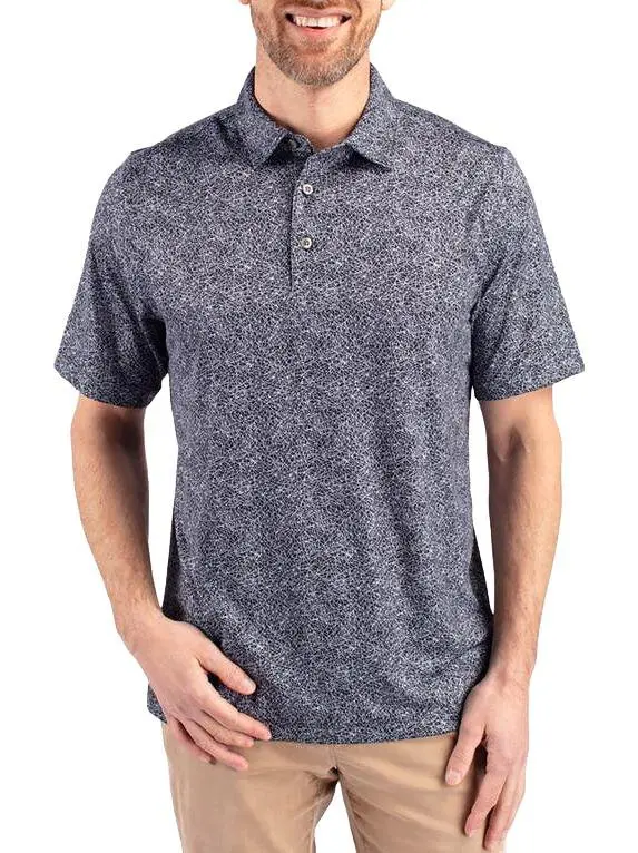 Cutter & Buck Pike Constellation Print Performance Polo - Black