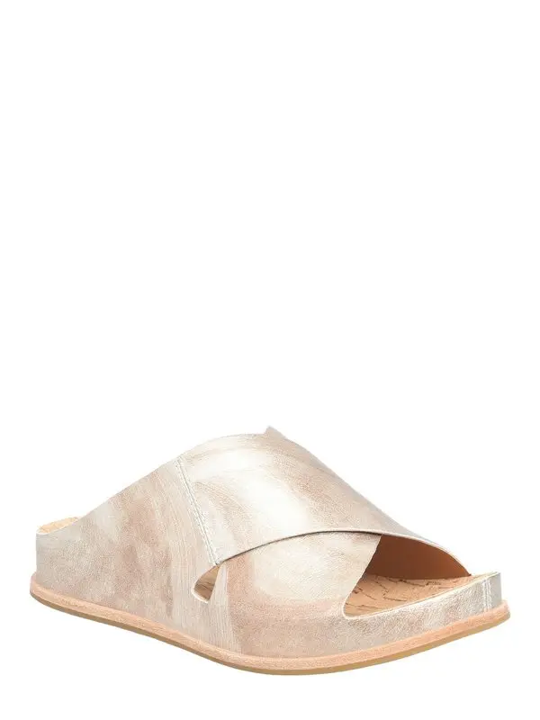 KORK-EASE® Tutsi Slide Sandal - Light Gold Metallic