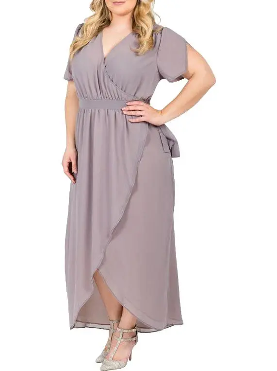 STANDARDS & PRACTICES Robin Wrap Maxi Dress - Storm Grey