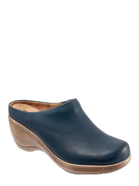 Softwalk Madison Clog - Navy Leather