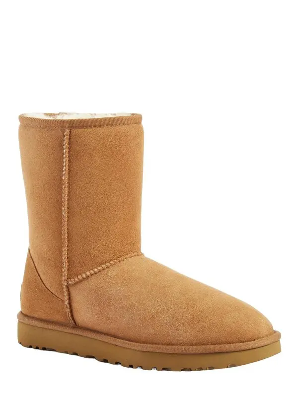 UGG Classic Ii Shearling Lined Short Boot - Chestnut Suede