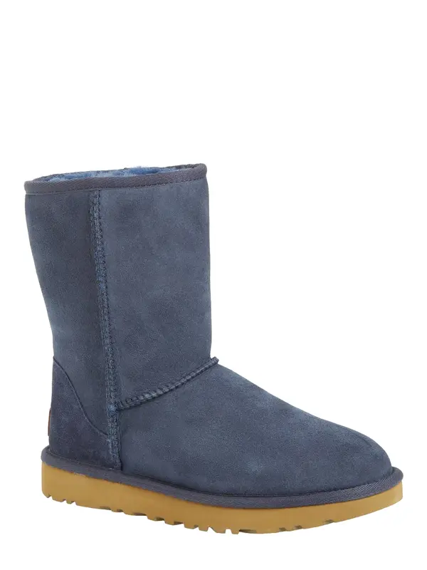 UGG Classic Ii Shearling Lined Short Boot - Navy Suede