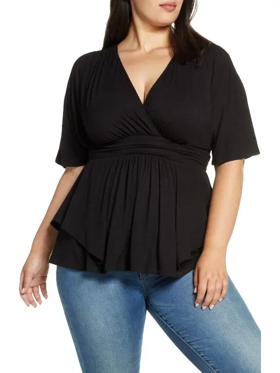 KIYONNA Promenade Blouse - Black Noir