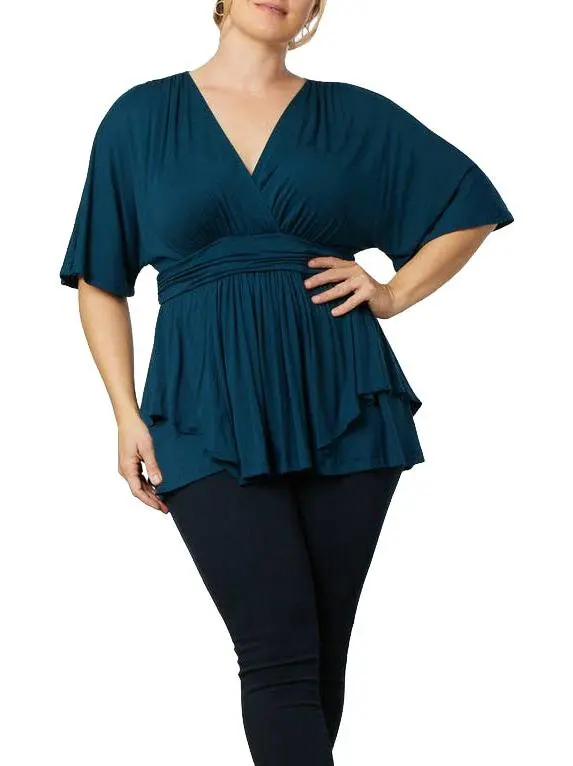 KIYONNA Promenade Blouse - Deep Teal