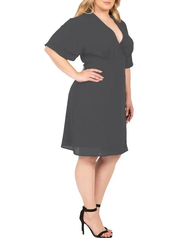 STANDARDS & PRACTICES Candice Georgette Wrap Dress - Smoke Grey