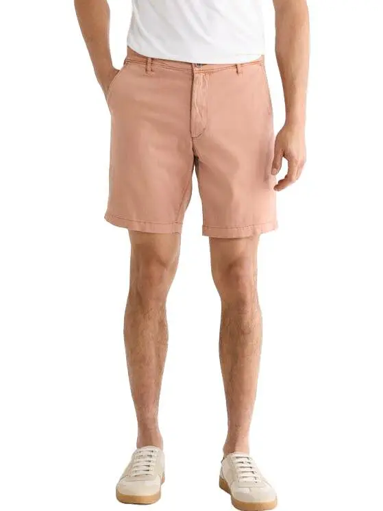 Ag Wanderer 8.5-inch Stretch Cotton Chino Shorts - Sulfur Faded Salmon