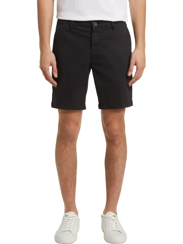 Ag Wanderer 8.5-inch Stretch Cotton Chino Shorts - Super Black