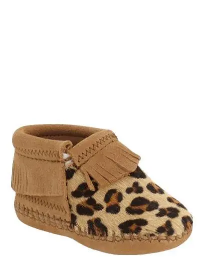 Minnetonka Riley Bootie - Brown Calf Hair