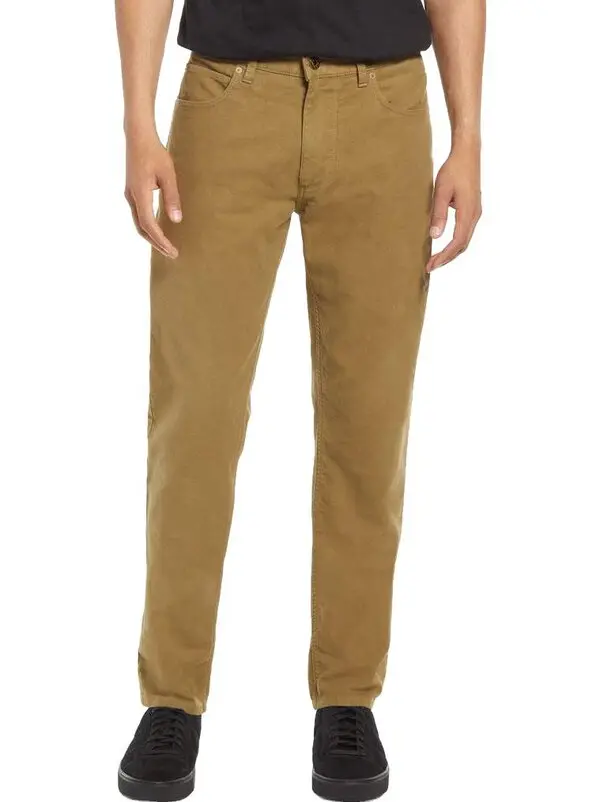 Billy Reid Moleskin Slim Fit Five Pocket Pants - Olive