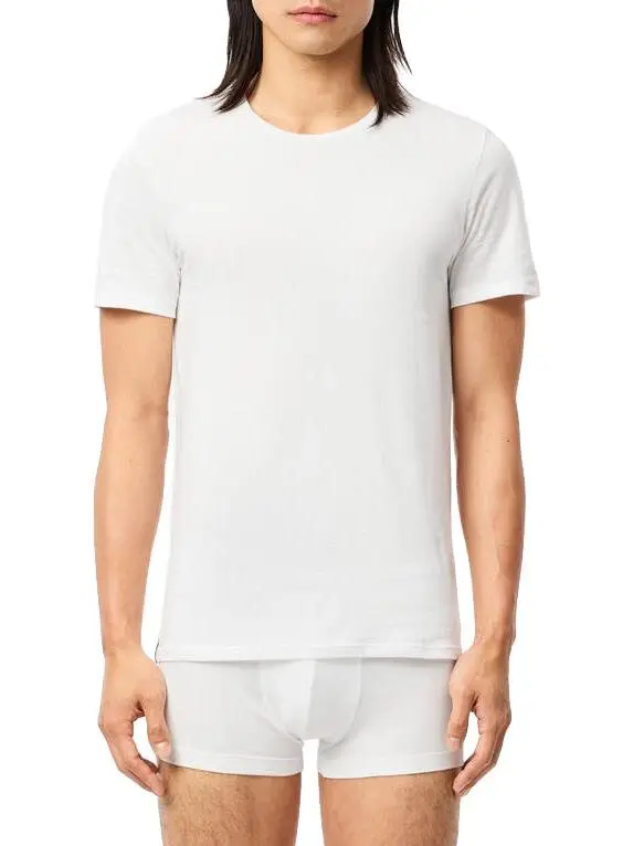 Lacoste 3-pack Slim Fit Crewneck T-shirts - White