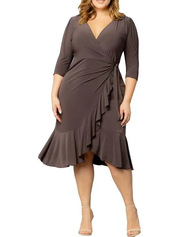 KIYONNA Whimsy Wrap Dress - Java