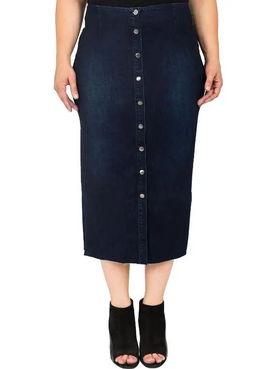STANDARDS & PRACTICES Elain Denim Pencil Skirt - Blue