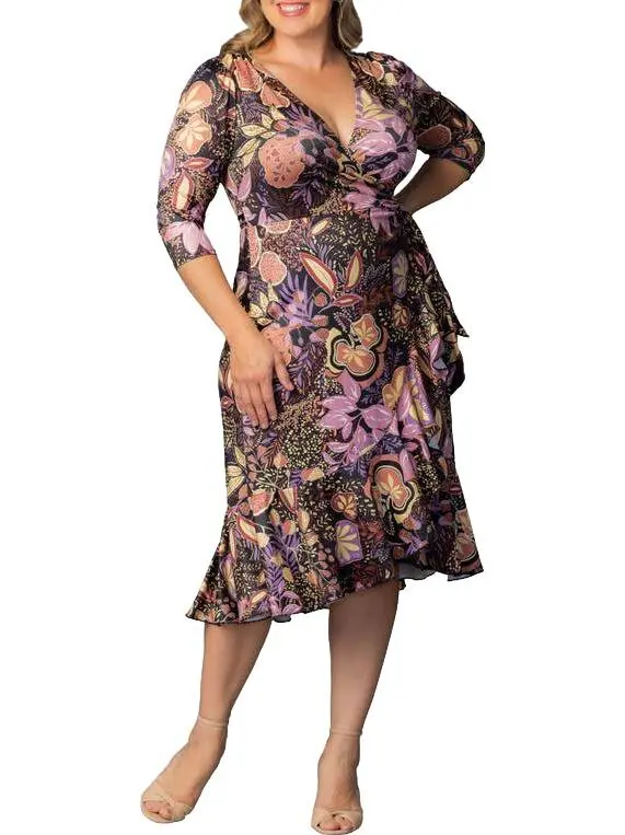 KIYONNA Flirty Flounce Wrap Dress - Wonderland