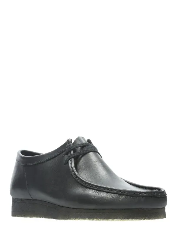 Clarks Wallabee Moc Toe Derby - Black Leat