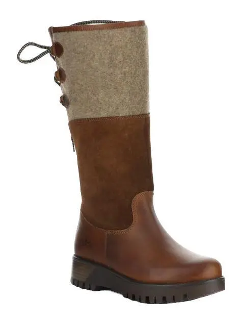 BOS. & CO. Goose Primaloft® Mid Calf Boot - Cognac/redwood/beige