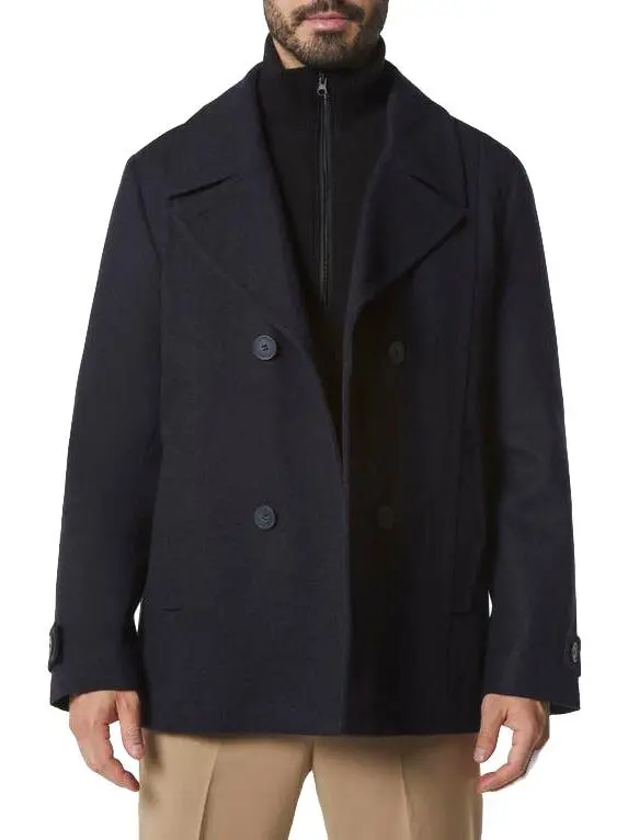 Marc New York Danton Water Resistant Pea Coat - Blue Heather