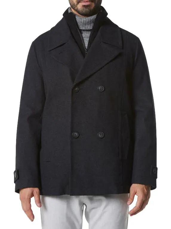 Marc New York Danton Water Resistant Pea Coat - Charcoal