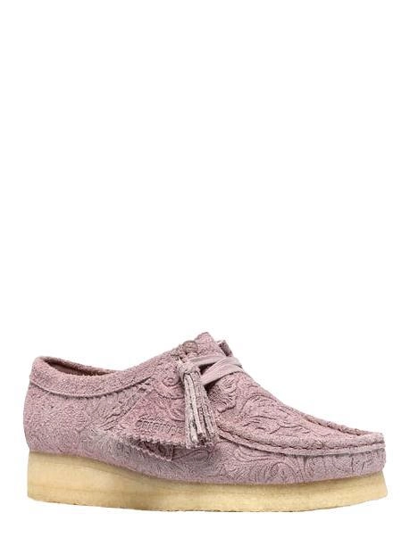 Clarks Originals Wallabee Chukka Suede Lace-up Shoes - Dusty Pink