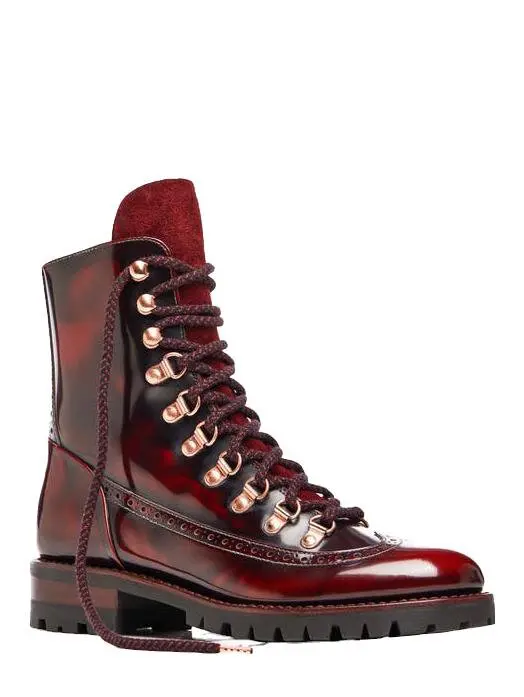 The Office Of Angela Scott Mr. Bernard Combat Boots - Bordeaux