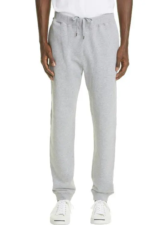 Sunspel French Terry Jogger Sweatpants - Grey Melange