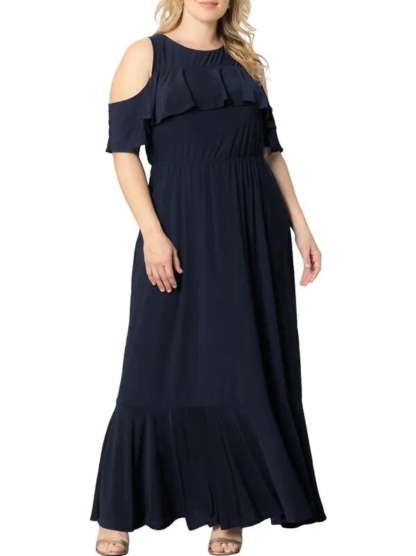 KIYONNA Piper Cold Shoulder Dress - Nouveau Navy