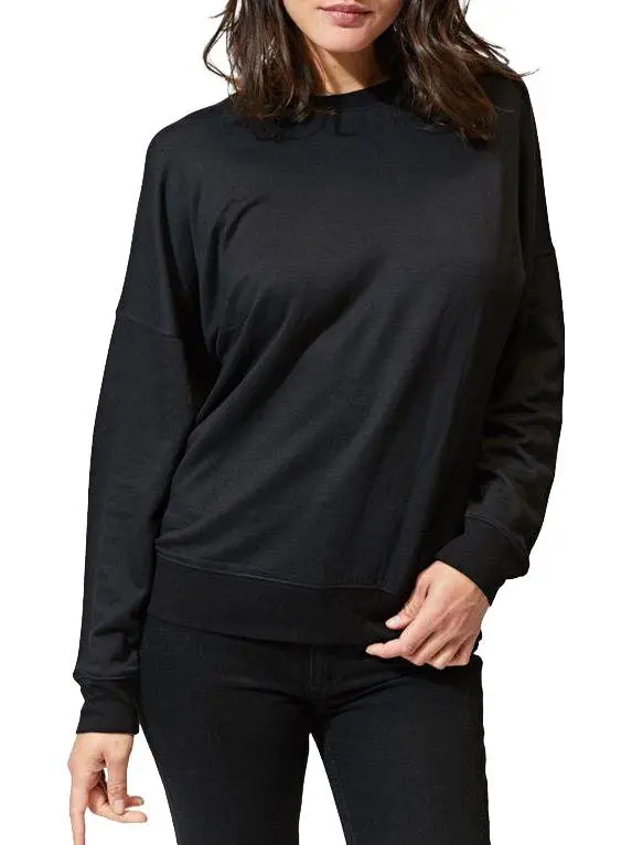 THREADS 4 THOUGHT Cathy Boyfriend Fleece Sweatshirt - Black