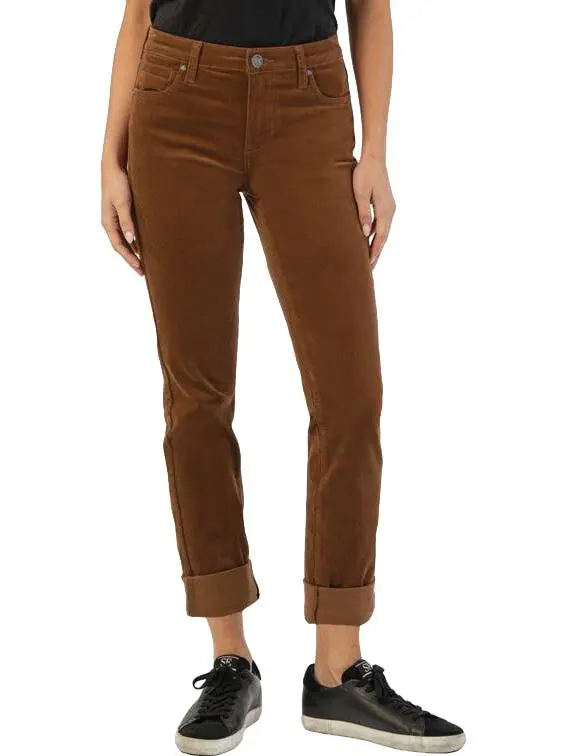 Kut From The Kloth Catherine Corduroy Boyfriend Pants - Whiskey