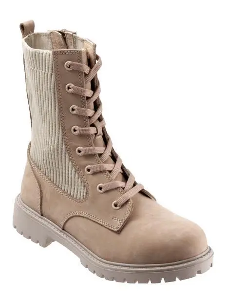 BUENO Stella Lace-up Bootie - Taupe