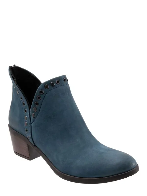 BUENO Cora Block Heel Bootie - Blue Nubuck