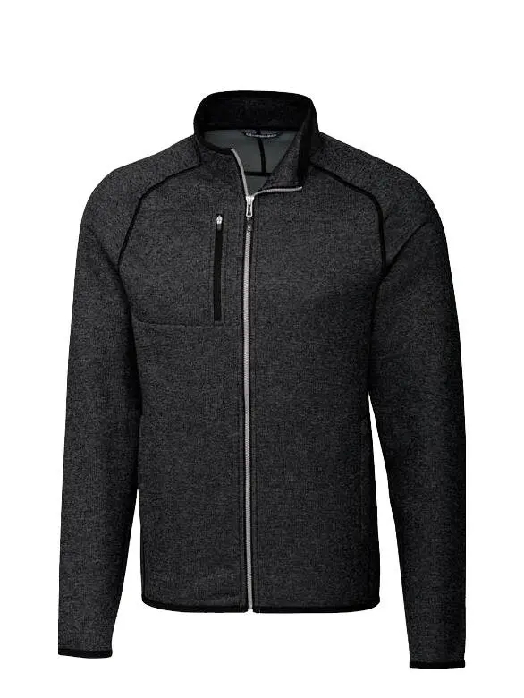 Cutter & Buck Mainsail Sweater Knit Full Zip Jacket - Charcoal Heather