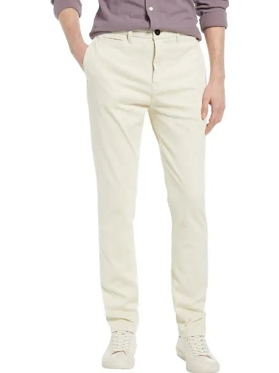 HIROSHI KATO Denit® Slim Fit Stretch Chino Pants - Ivory