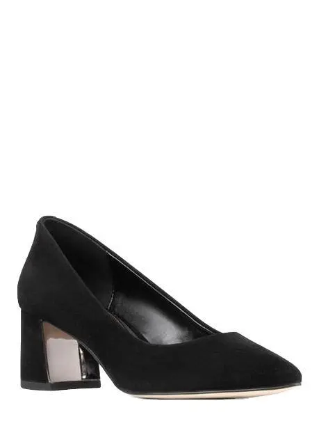 DONALD PLINER Suzette Pointed Toe Pump - Black Suede