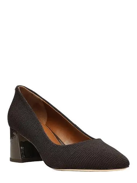 DONALD PLINER Suzette Pointed Toe Pump - Dark Brown Suede Lthr
