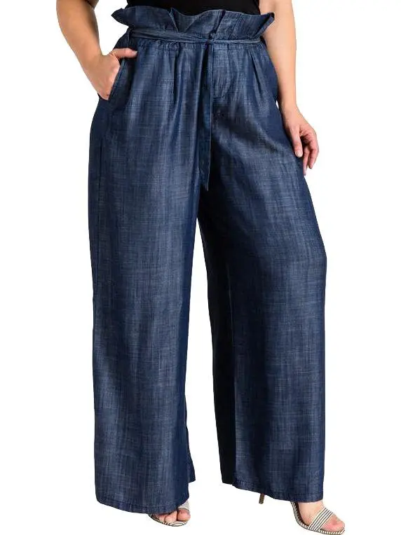 STANDARDS & PRACTICES Cleo Wide Leg Pants - Dark Blue