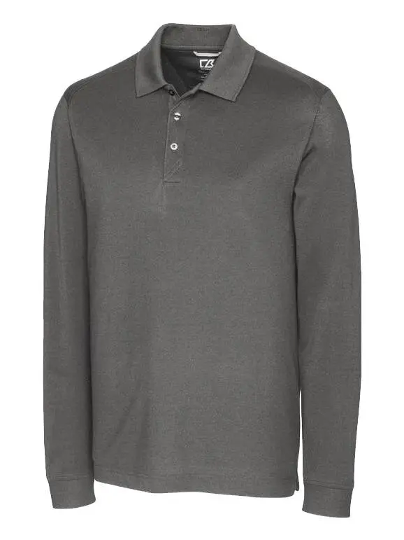 Cutter & Buck Advantage Tri-blend Long Sleeve Polo - Elemental Grey