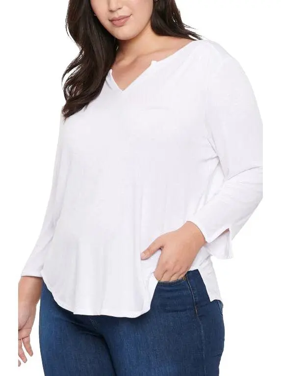 NYDJ Perfect Long-sleeve Top - Optic White