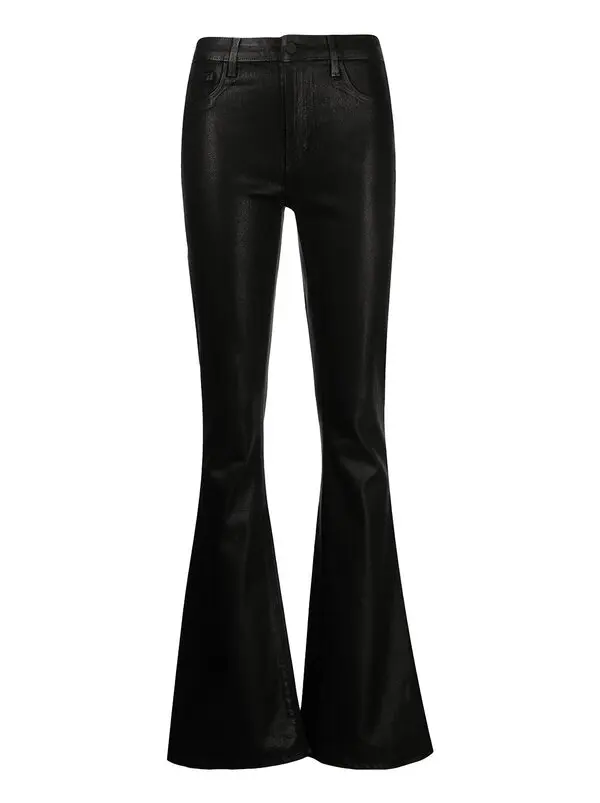 L'Agence Marty Flared Denim Jeans - Black